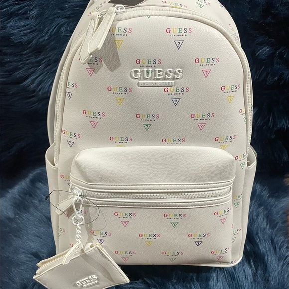 Guess | Bags | Guess Multicolored Monogram Backpack | Poshmark
